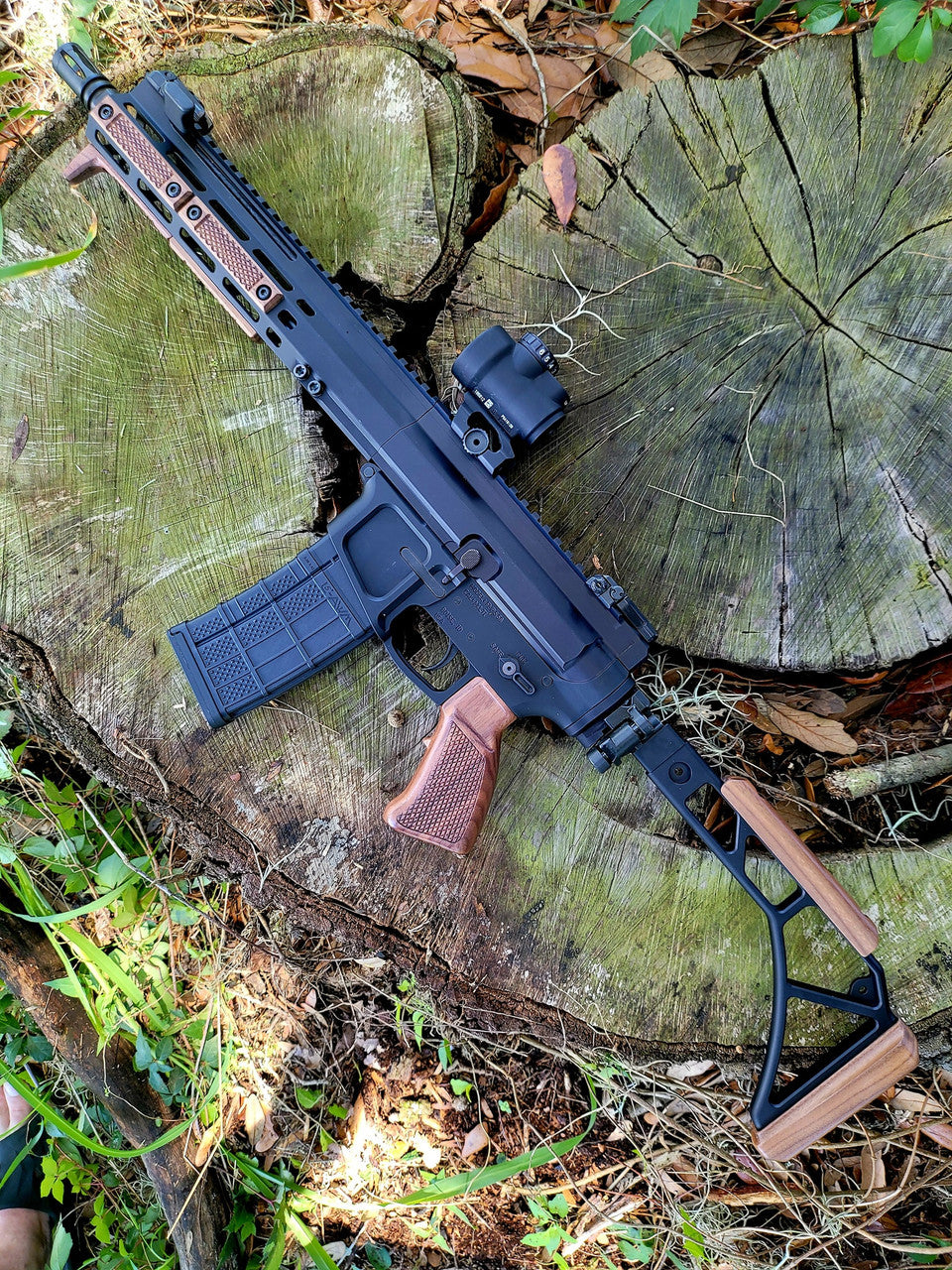 CNC Machined AR Walnut Grips – www.jmkcustoms.com