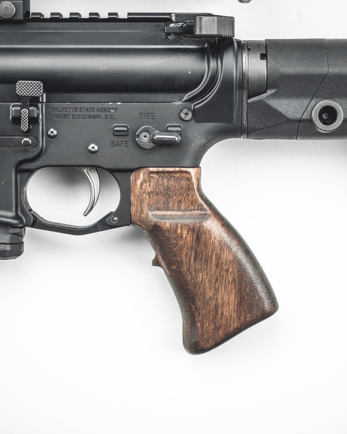 Wood AR-15 Grip JMK Customs Pistol grip walnut – www.jmkcustoms.com