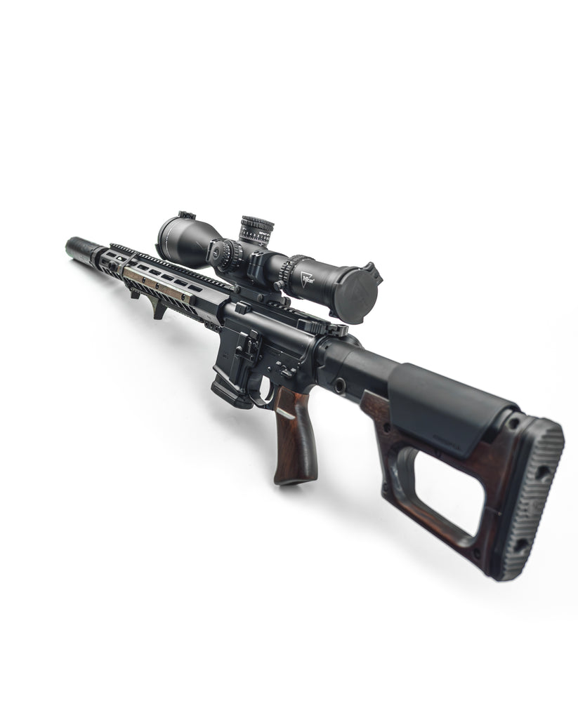 CNC Machined Walnut wood AR-15 stock JMK Customs – www.jmkcustoms.com